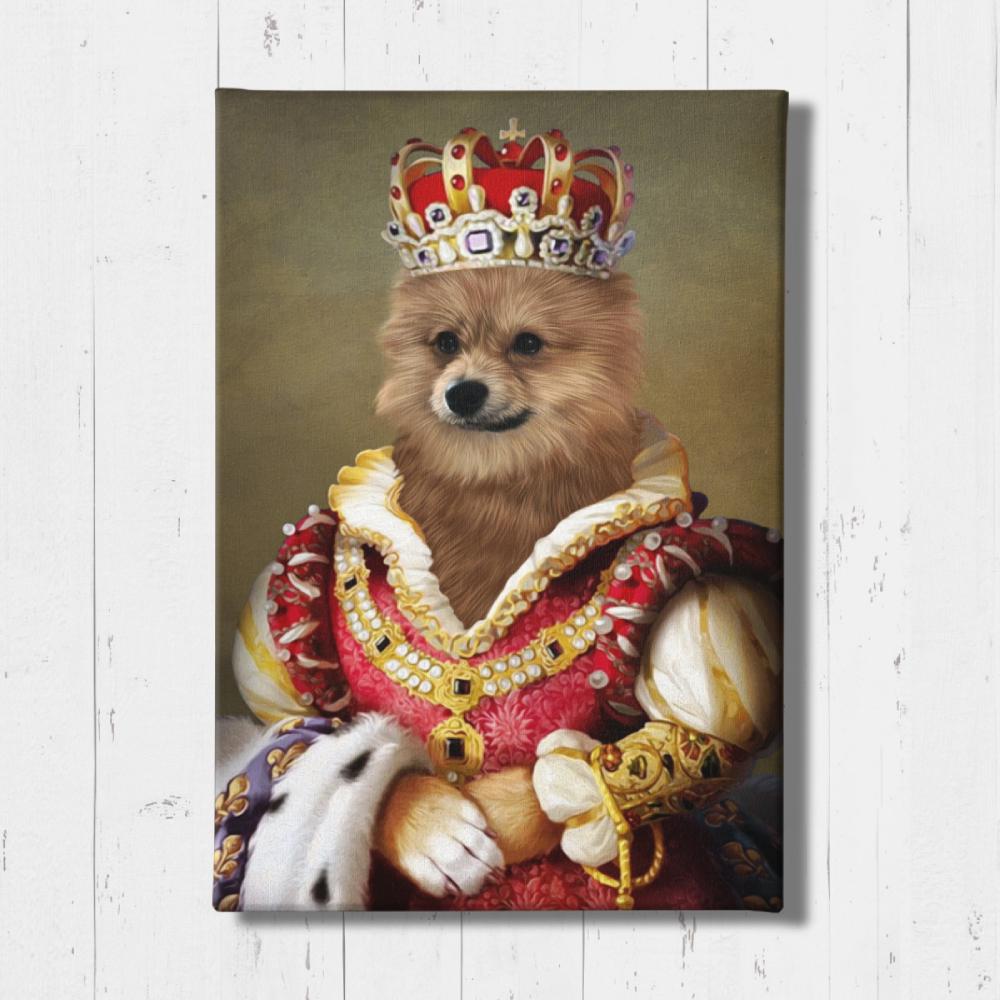 The Royal Queen - Custom Pet Portrait Canvas – Woof Blankets